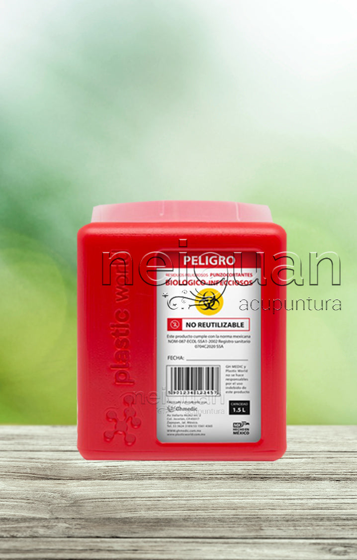 CONTENEDOR DE AGUJAS Y PUNZOCORTANTES RPBI 7.5L – Neiguan - Todo Para ...